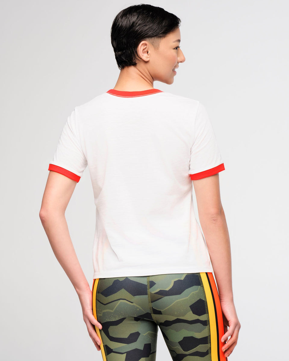 Zumba Explore Ringer Tee - Wear It Out White Z1T000749 – Natysports