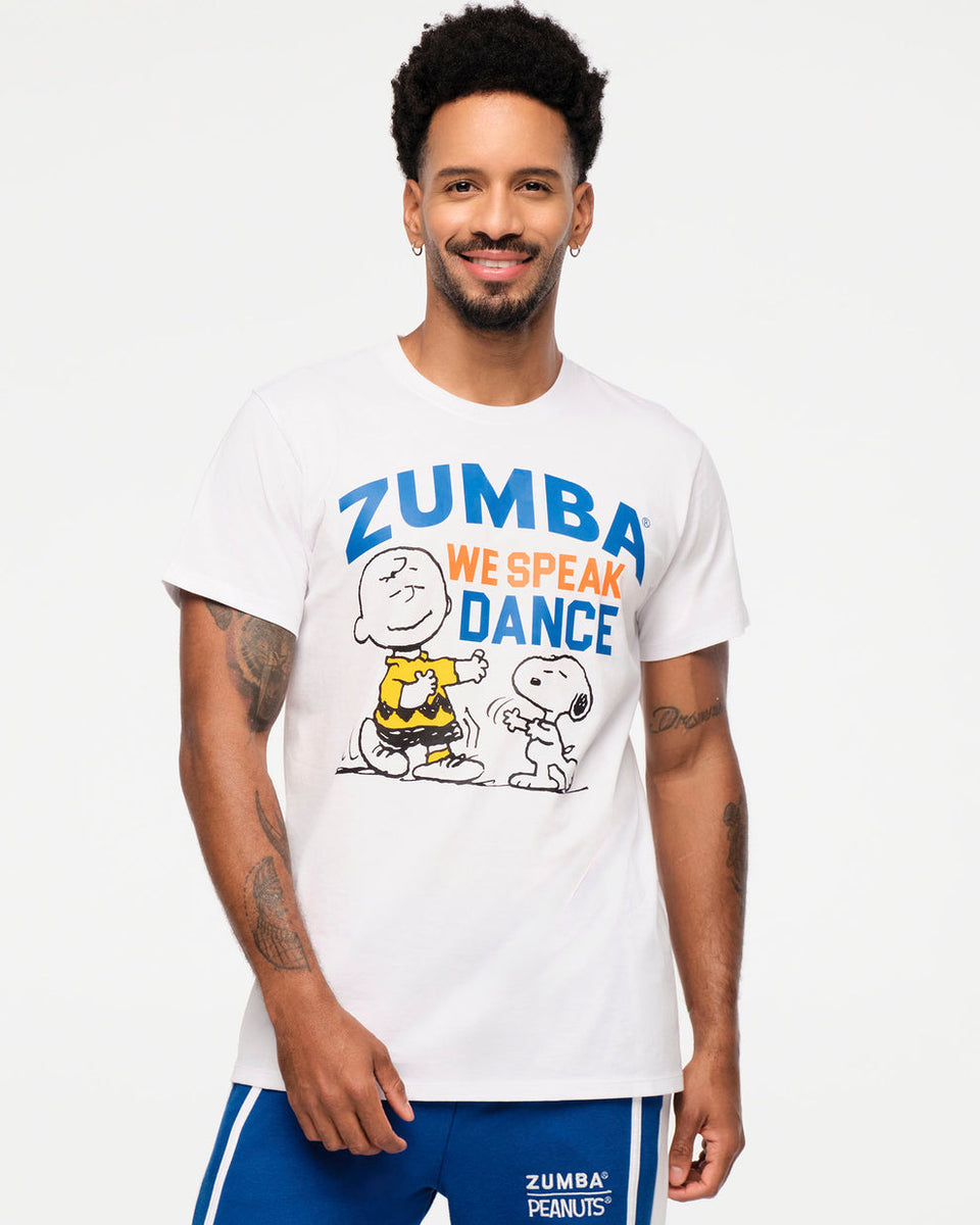 Zumba X Peanuts Crew Neck Tee - Wear It Out White Z3T000247 – Natysports